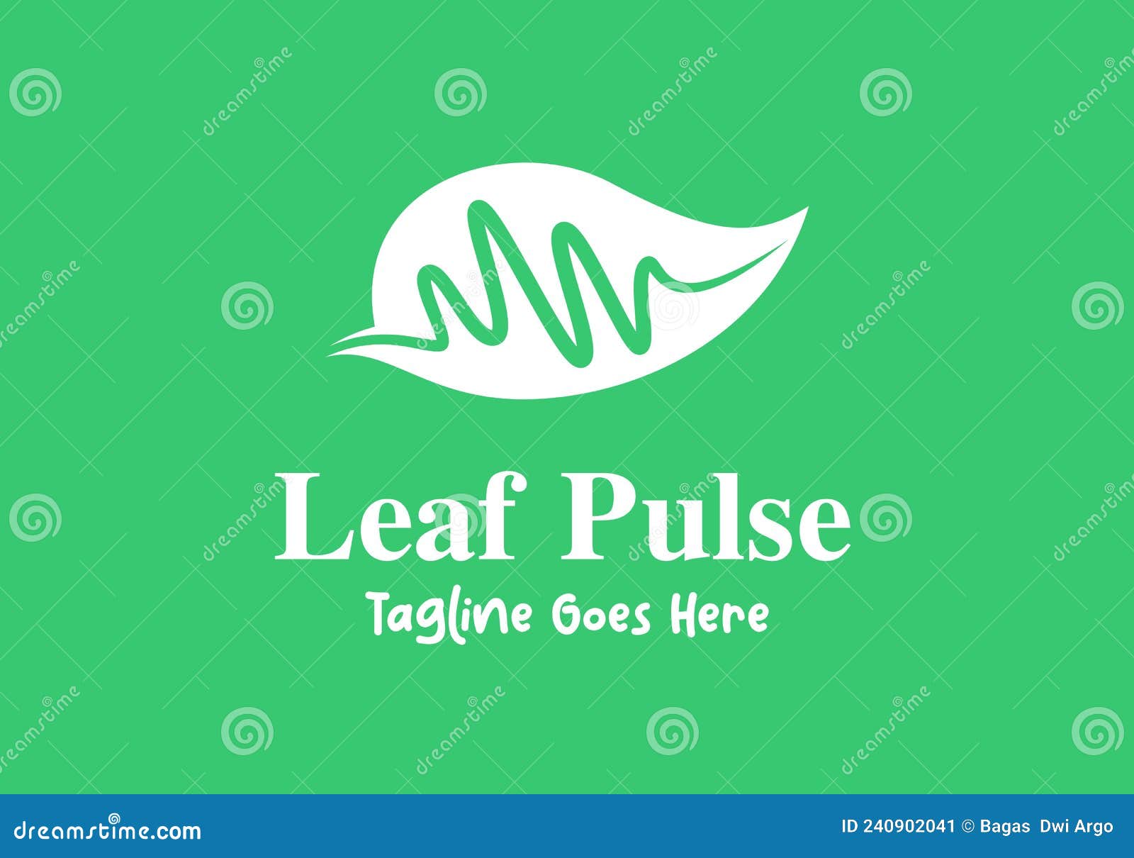 Pulse Leaf Logo Template Design Vector, Emblem, Design Concept ...