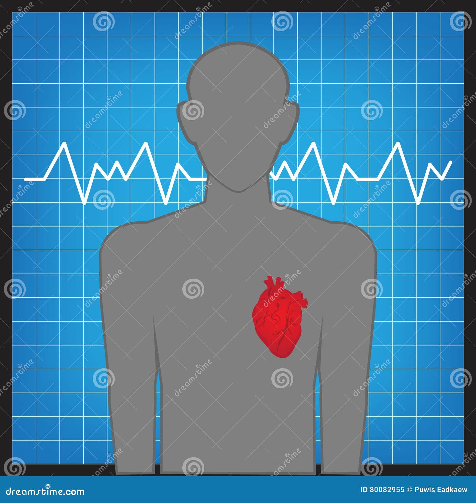 Pulse of life stock vector. Illustration of body, heartbeat - 80082955