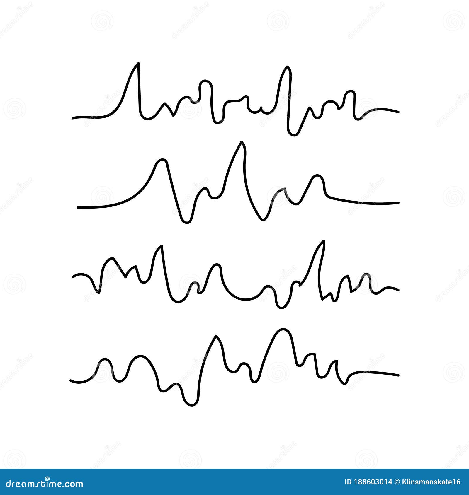 Set Of Collection Pulse Music Equalizer Logo. Electronic Audio Icon ...