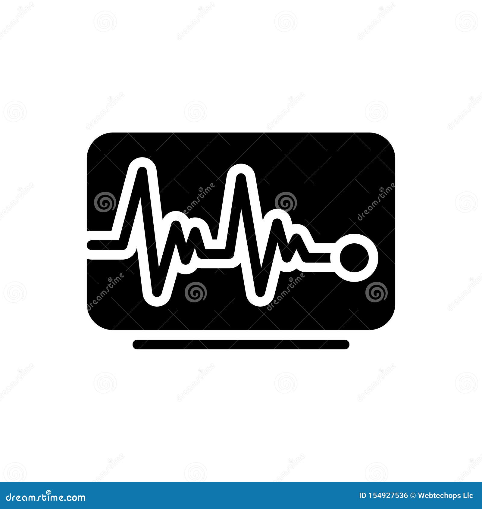 Black Solid Icon for Pulse Line, Pulse and Heart Stock Vector ...