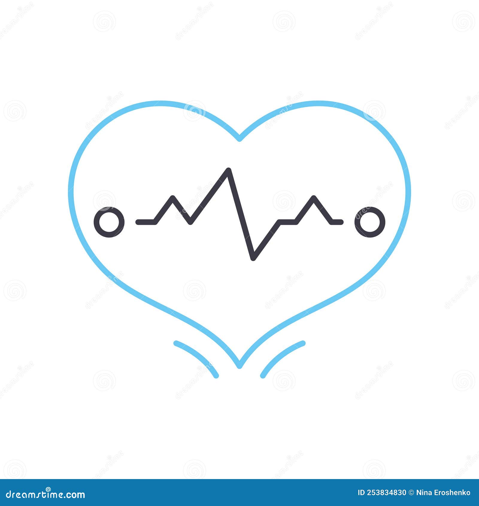 Pulse Line Icon, Outline Symbol, Vector Illustration, Concept Sign ...