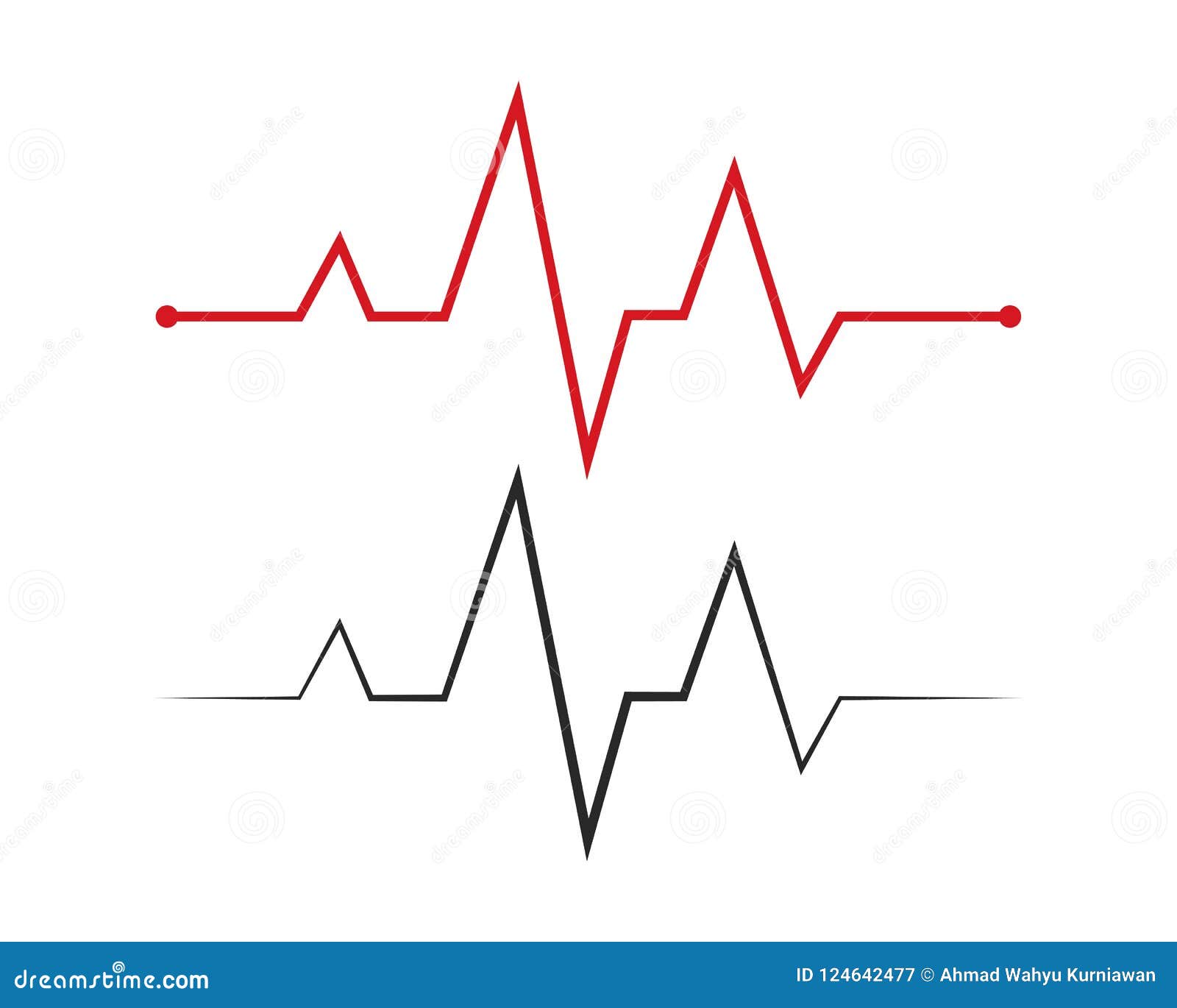 Pulse Line Ilustration Vector Stock Illustration - Illustration of ...