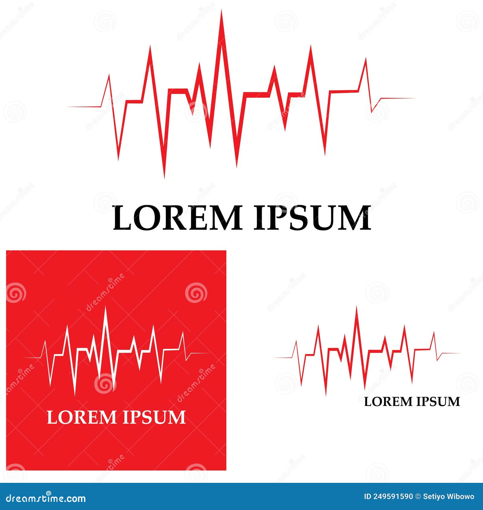 Pulse Line Ilustration Vector Template Stock Vector - Illustration of ...