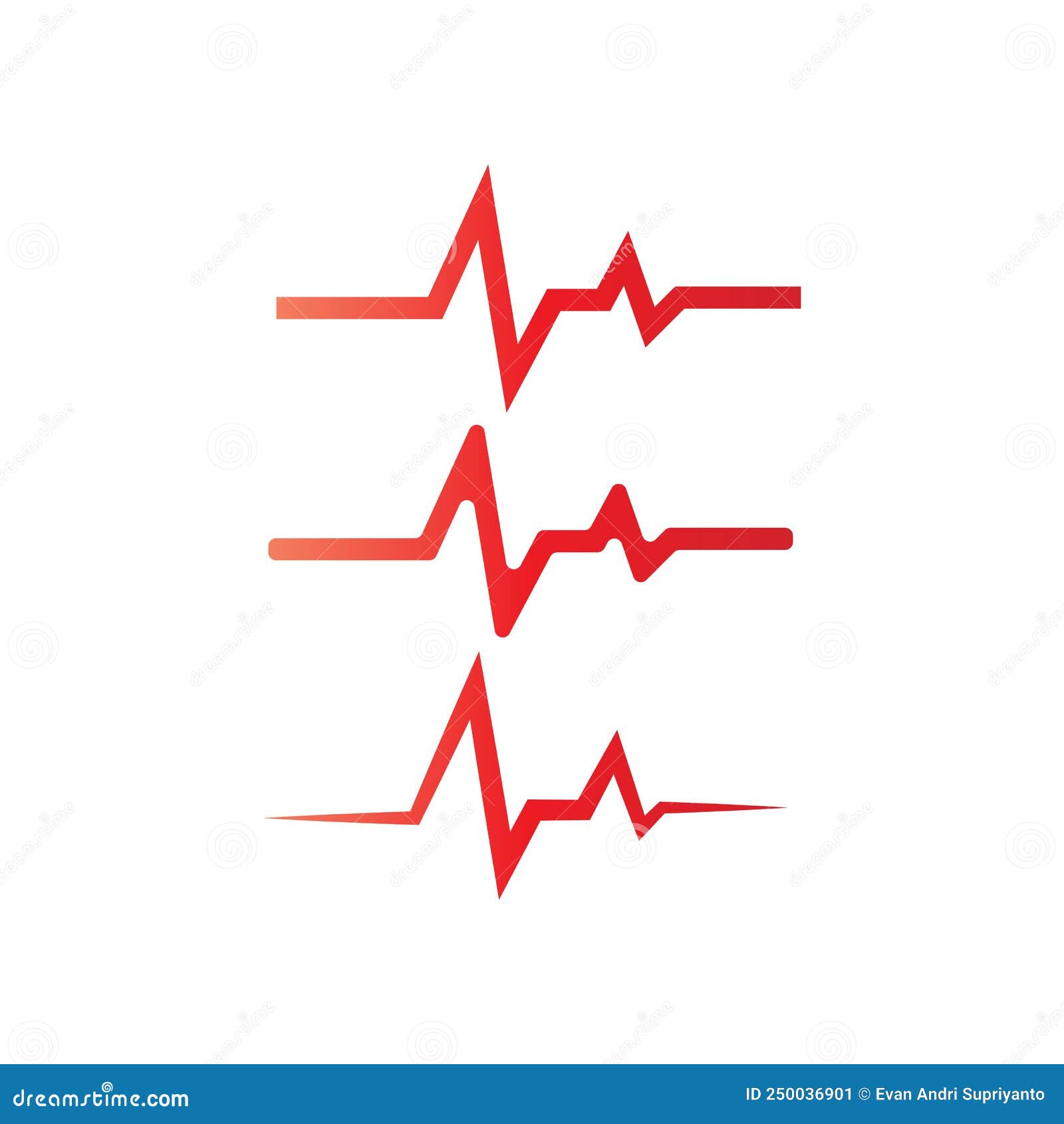 Pulse Line Ilustration Vector Template Stock Vector - Illustration of ...