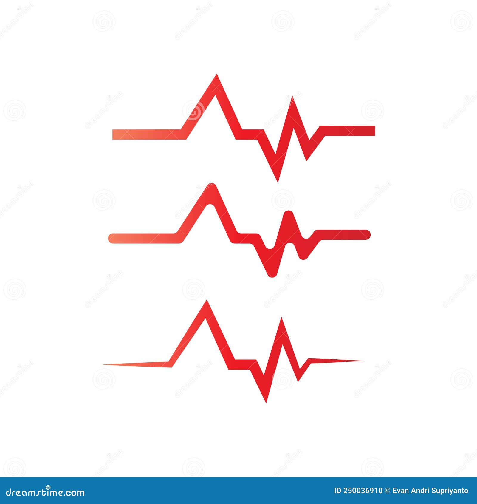 Pulse Line Ilustration Vector Template Stock Vector - Illustration of ...