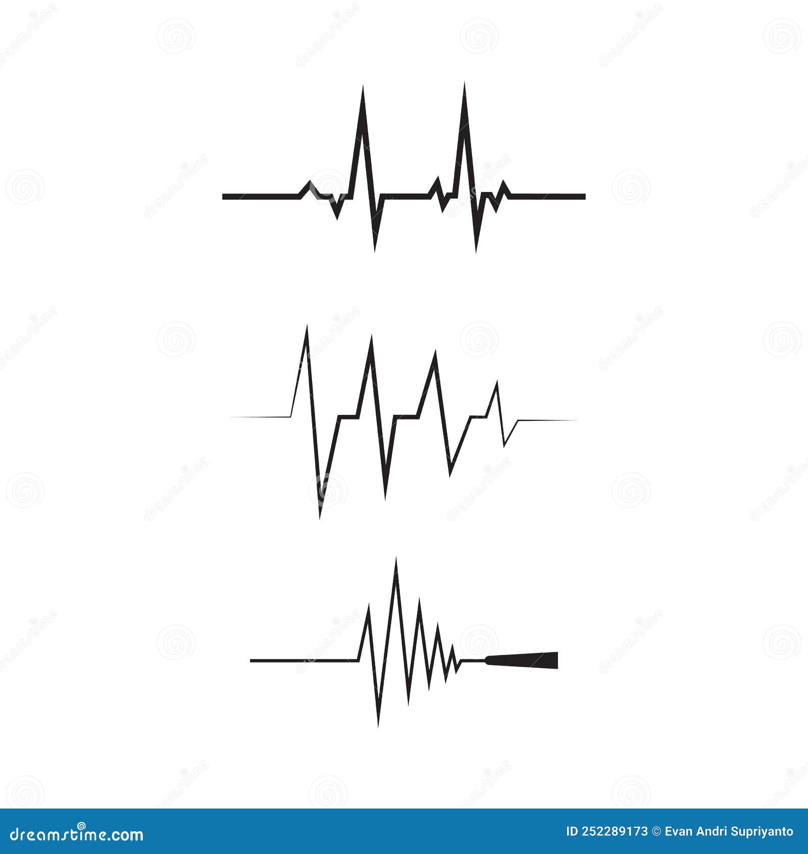 Pulse Line Ilustration Vector Template Stock Vector - Illustration of ...