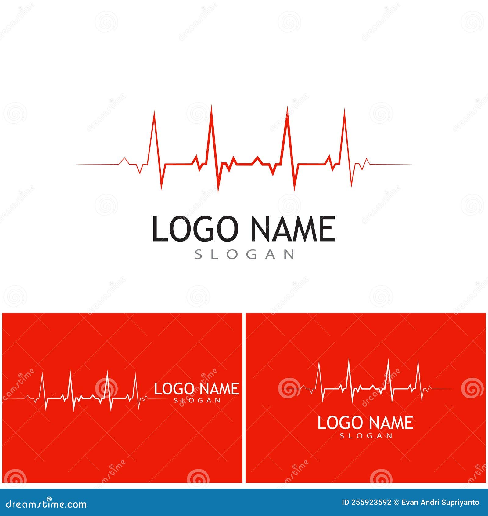 Pulse Line Ilustration Vector Template Stock Vector - Illustration of ...