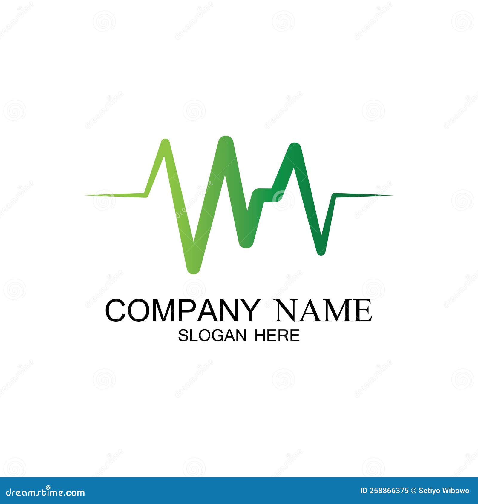 Pulse Line Ilustration Vector Template Stock Vector - Illustration of ...