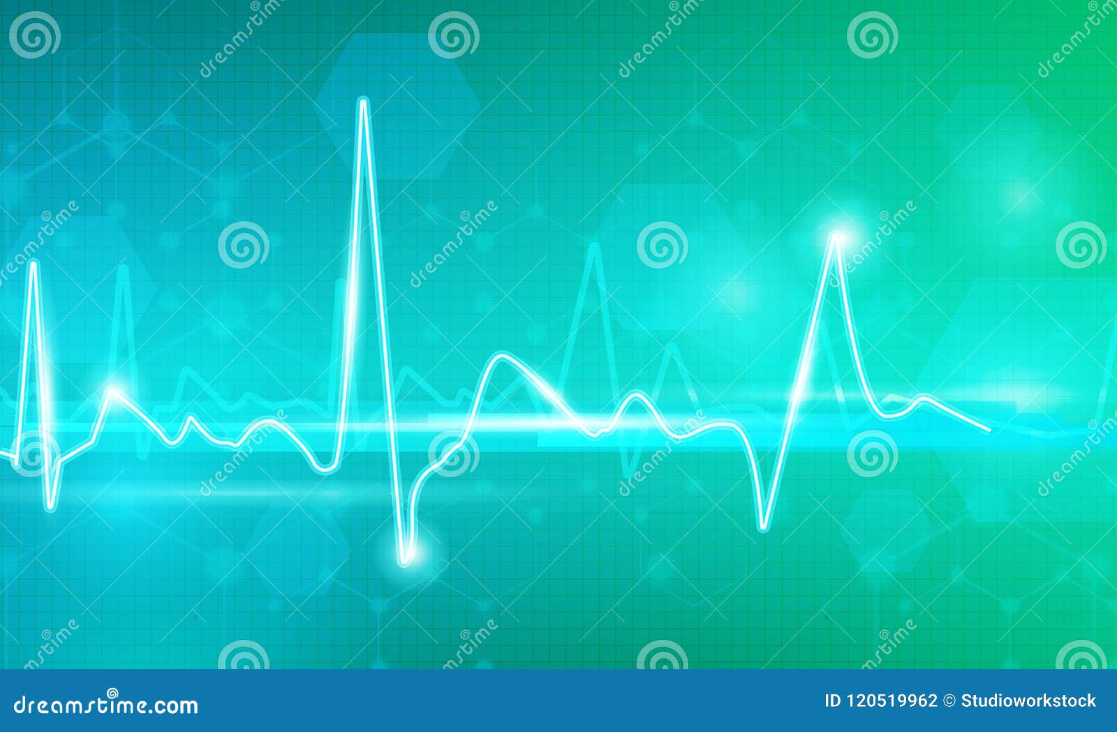 Pulse Line with Lighting Dots Stock Vector - Illustration of science ...