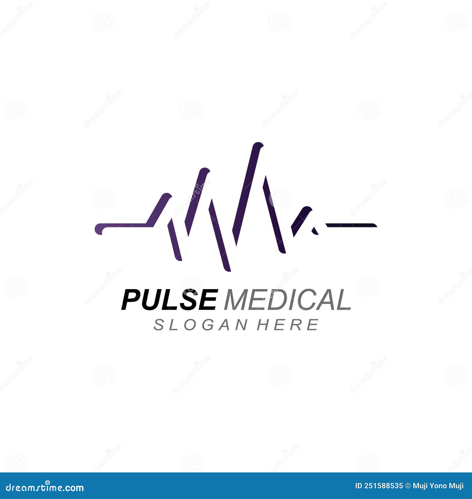 Pulse Line or Medical Wave. Vector Logo Design Concept Illustration ...