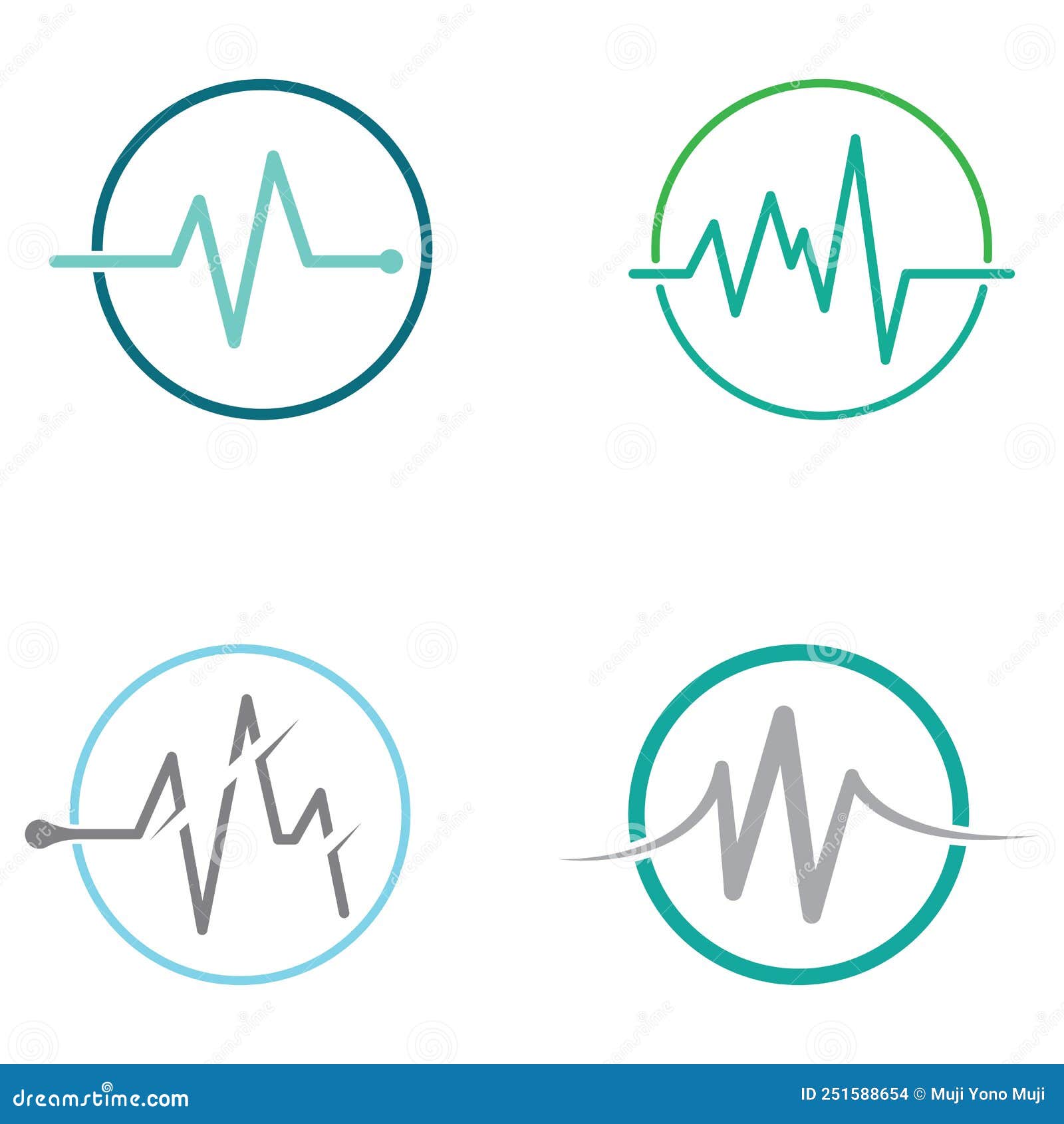 Pulse Line or Medical Wave. Vector Logo Design Concept Illustration ...