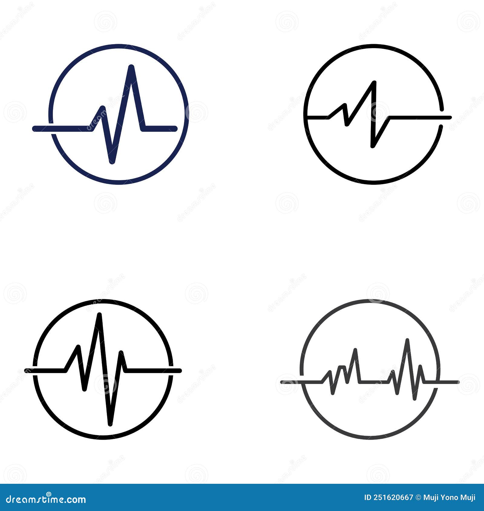 Pulse Line or Medical Wave. Vector Logo Design Concept Illustration ...