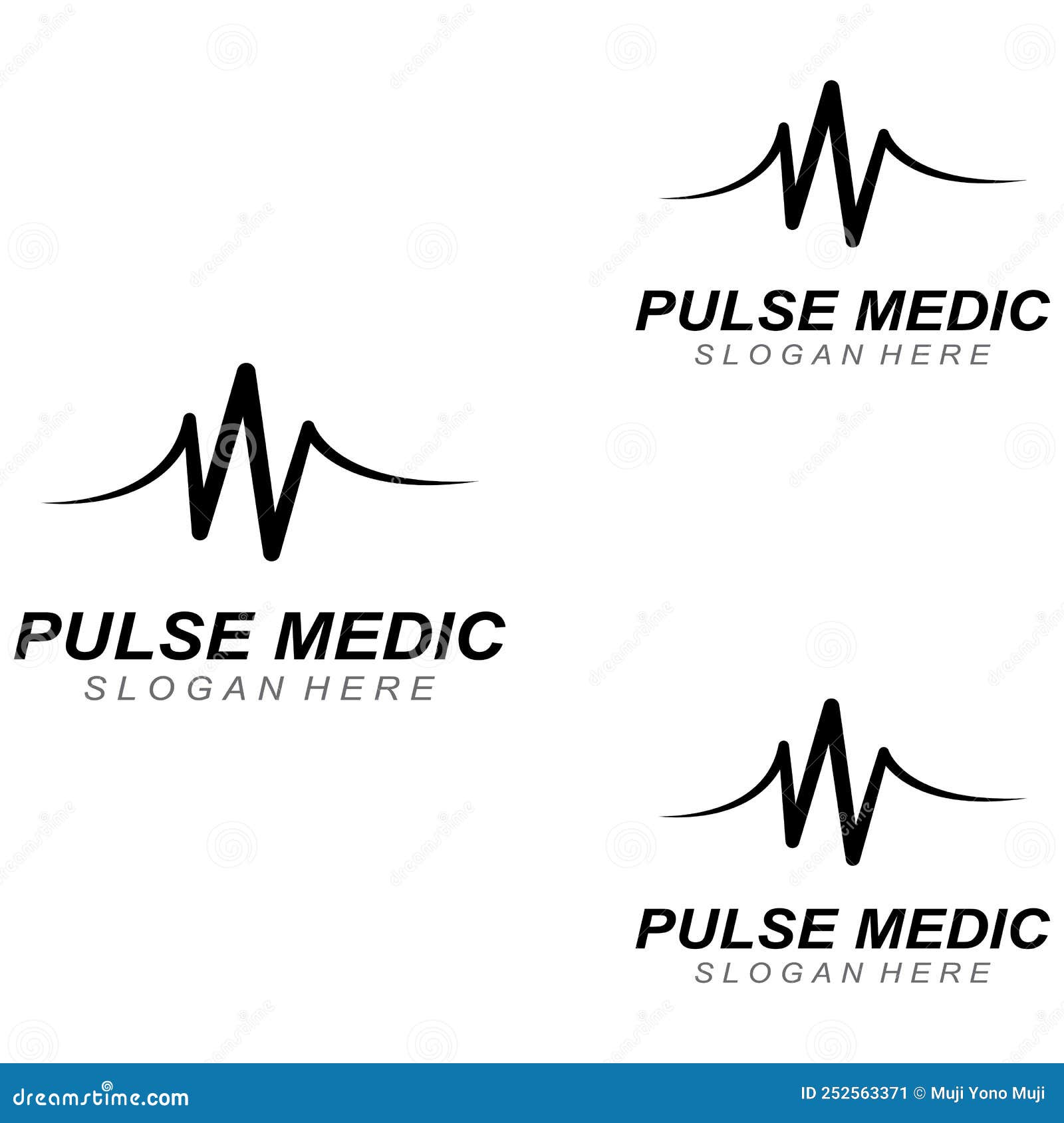Pulse Line or Medical Wave. Vector Logo Design Concept Illustration ...