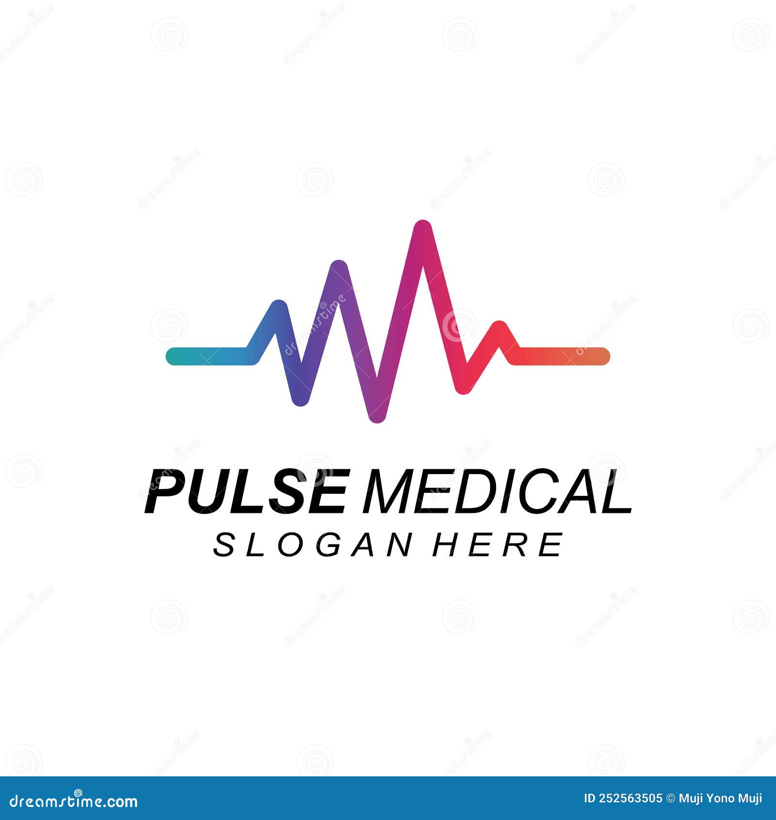 Pulse Line or Medical Wave. Vector Logo Design Concept Illustration ...