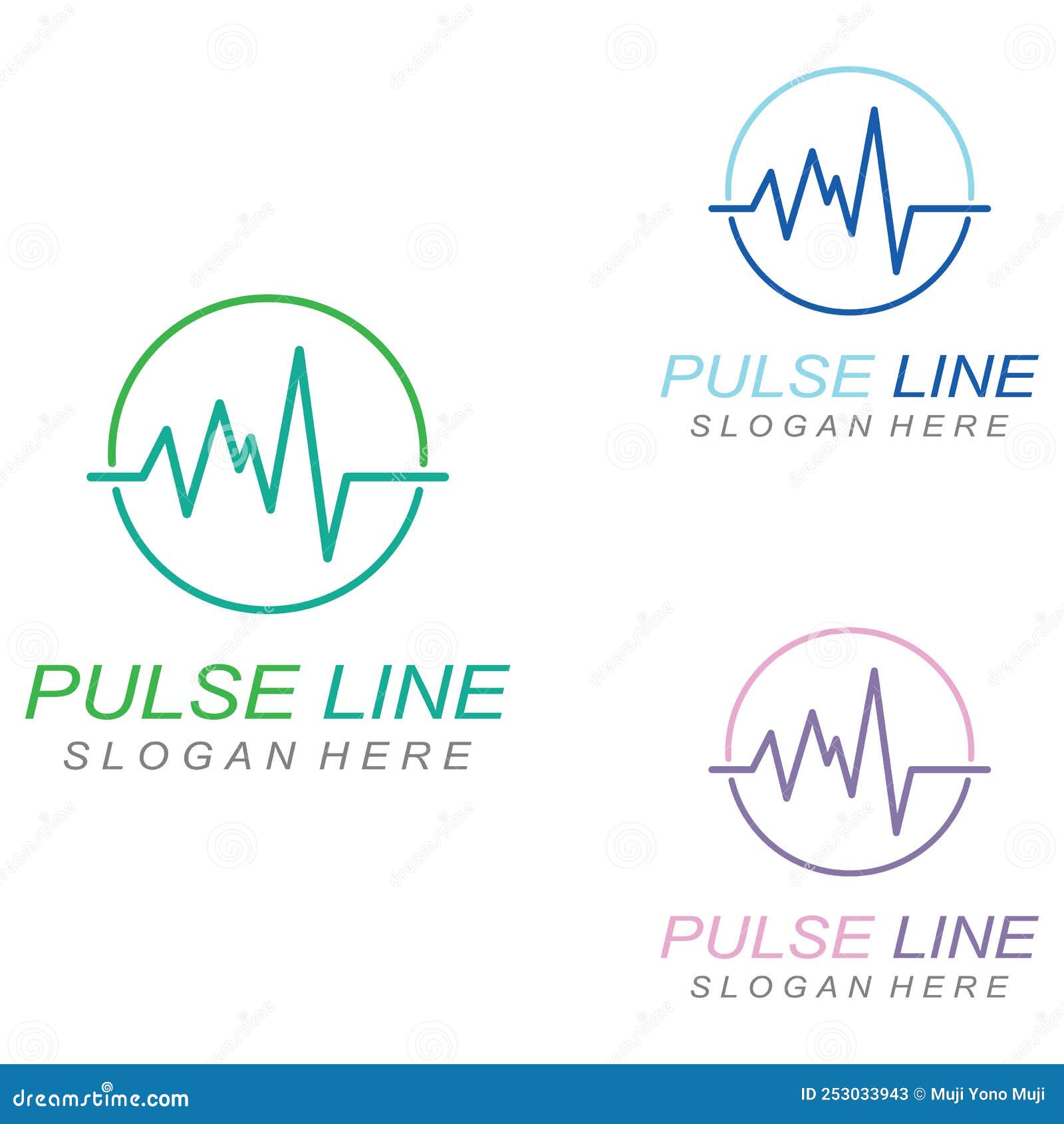 Pulse Line or Medical Wave. Vector Logo Design Concept Illustration ...
