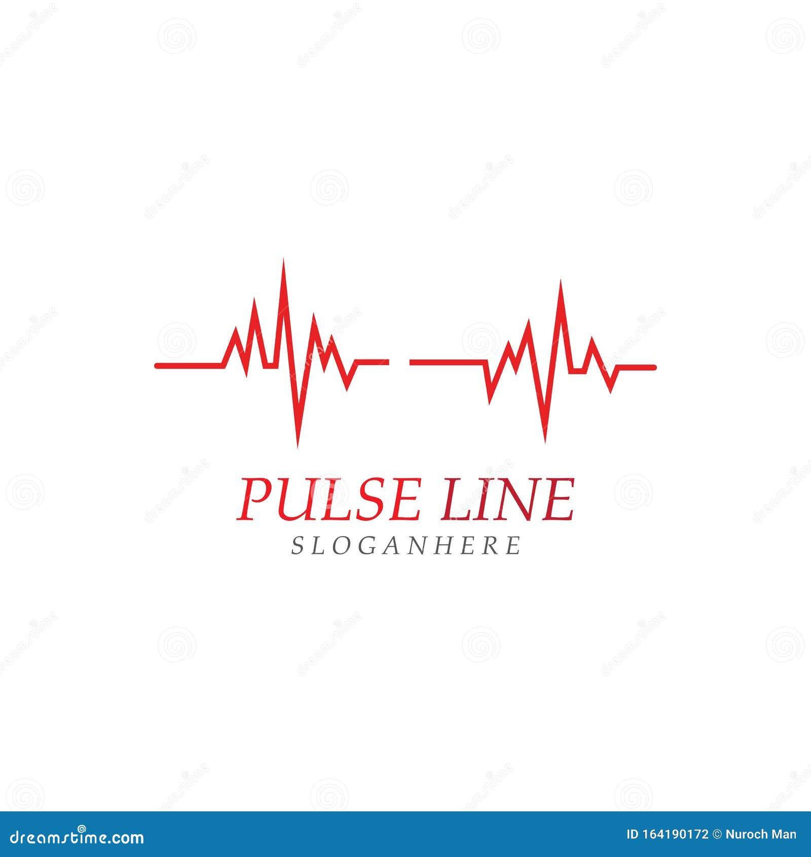 Pulse Line Red Logo Vector Icon. Stock Vector - Illustration of healthy ...