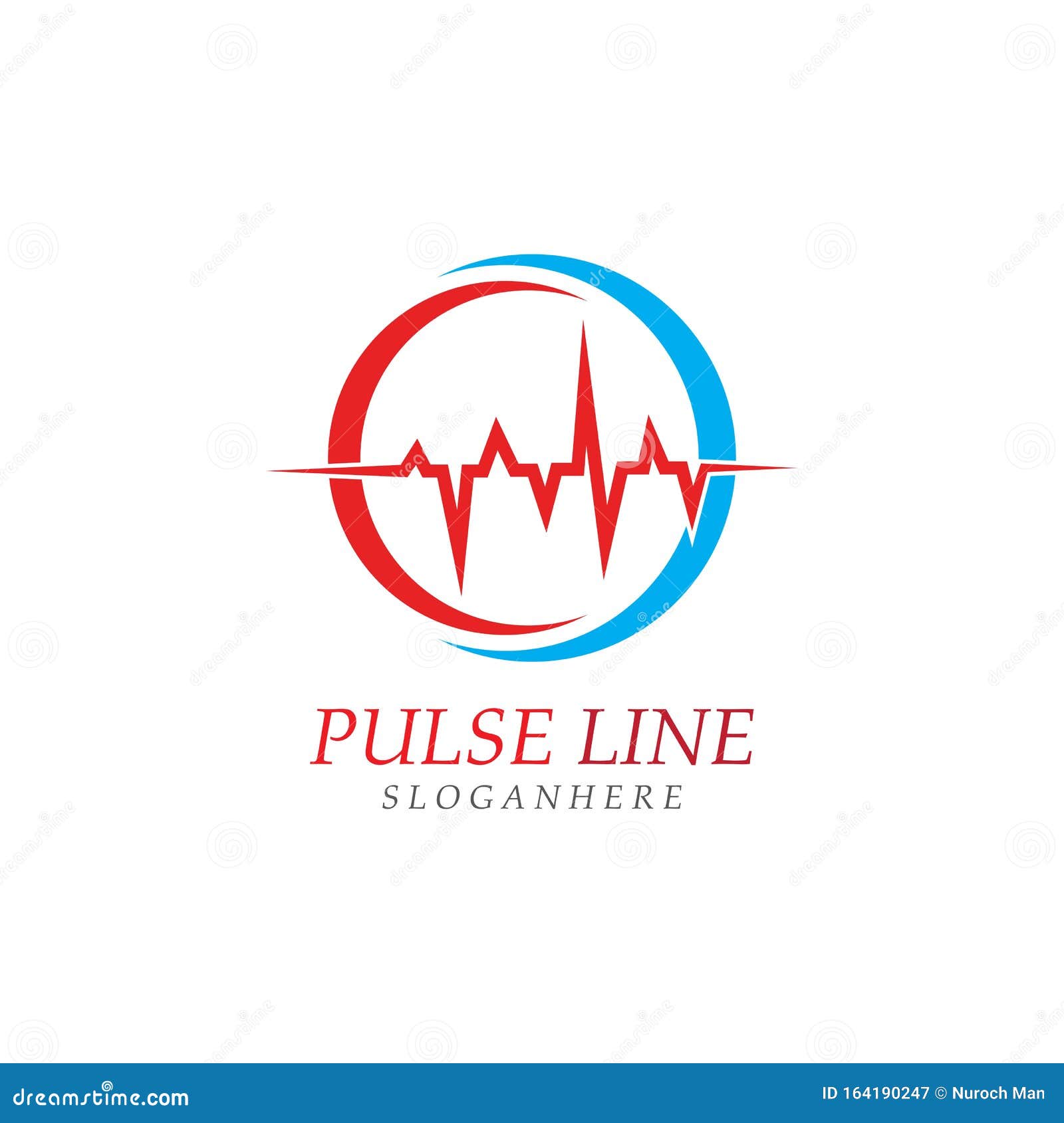 Pulse Line Red Logo Vector Icon. Stock Vector - Illustration of heart ...