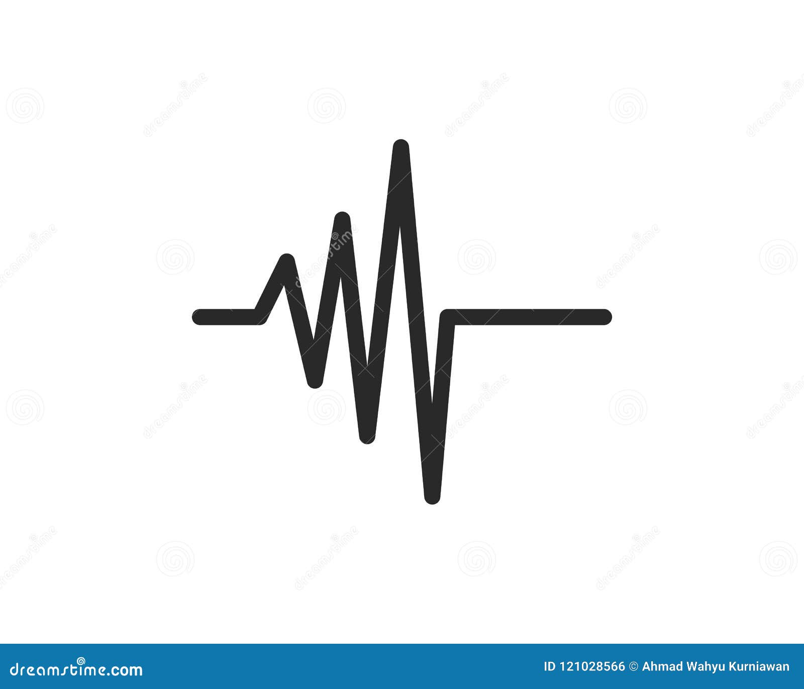 Pulse Line. Heartbeat And Cardiogram On Monitor. Icons Of Heart Beat ...