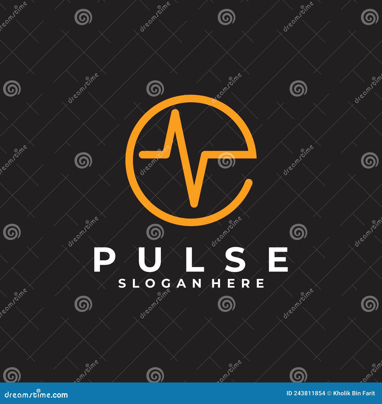 Pulse Logo Vector Design Template Stock Vector - Illustration of ...