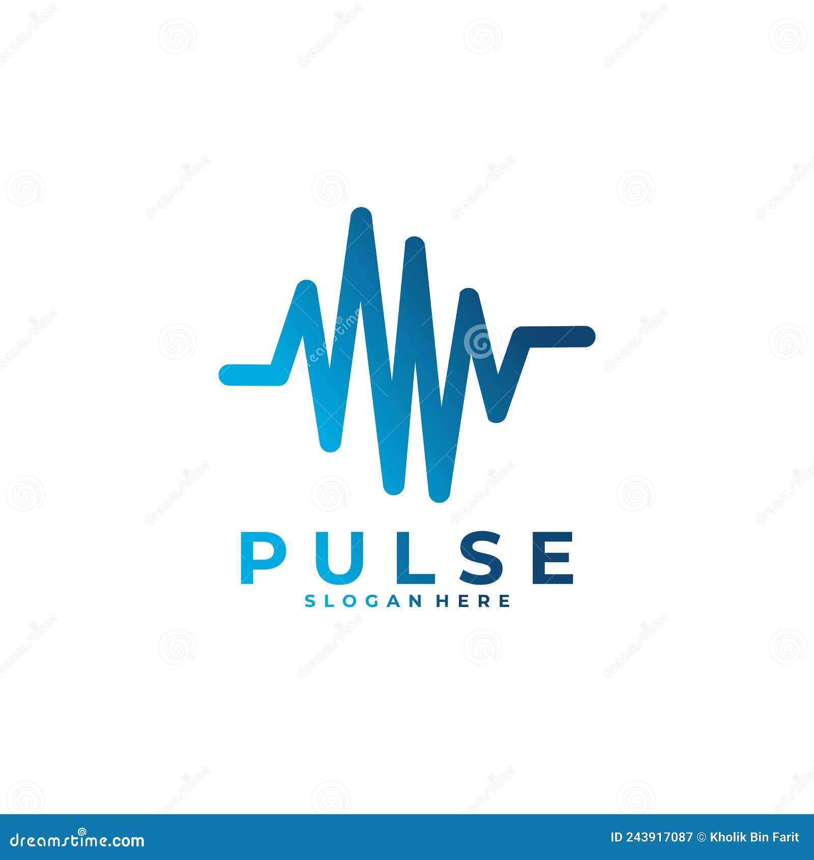 Pulse Logo Vector Design Template Stock Vector - Illustration of ...
