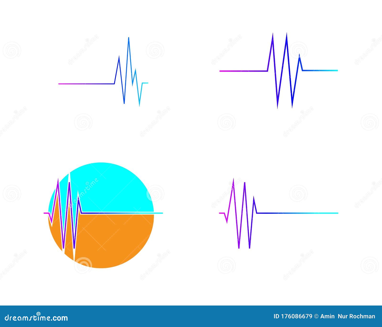 Pulse logo vector stock vector. Illustration of heartbeat - 176086679