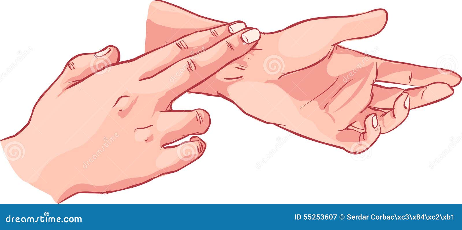 Pulse measurement stock vector. Illustration of cartoon - 55253607