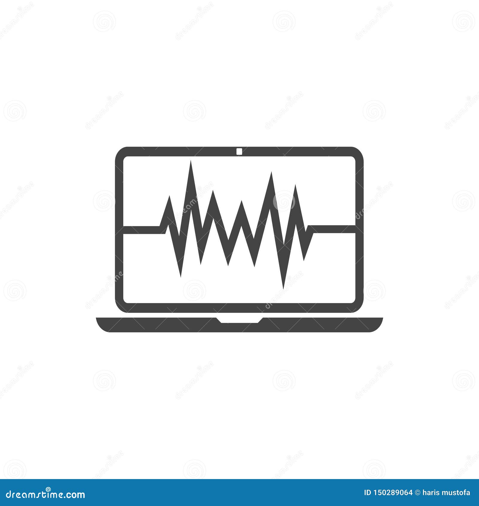 Pulse Monitor Icon Graphic Design Template Vector Stock Vector ...