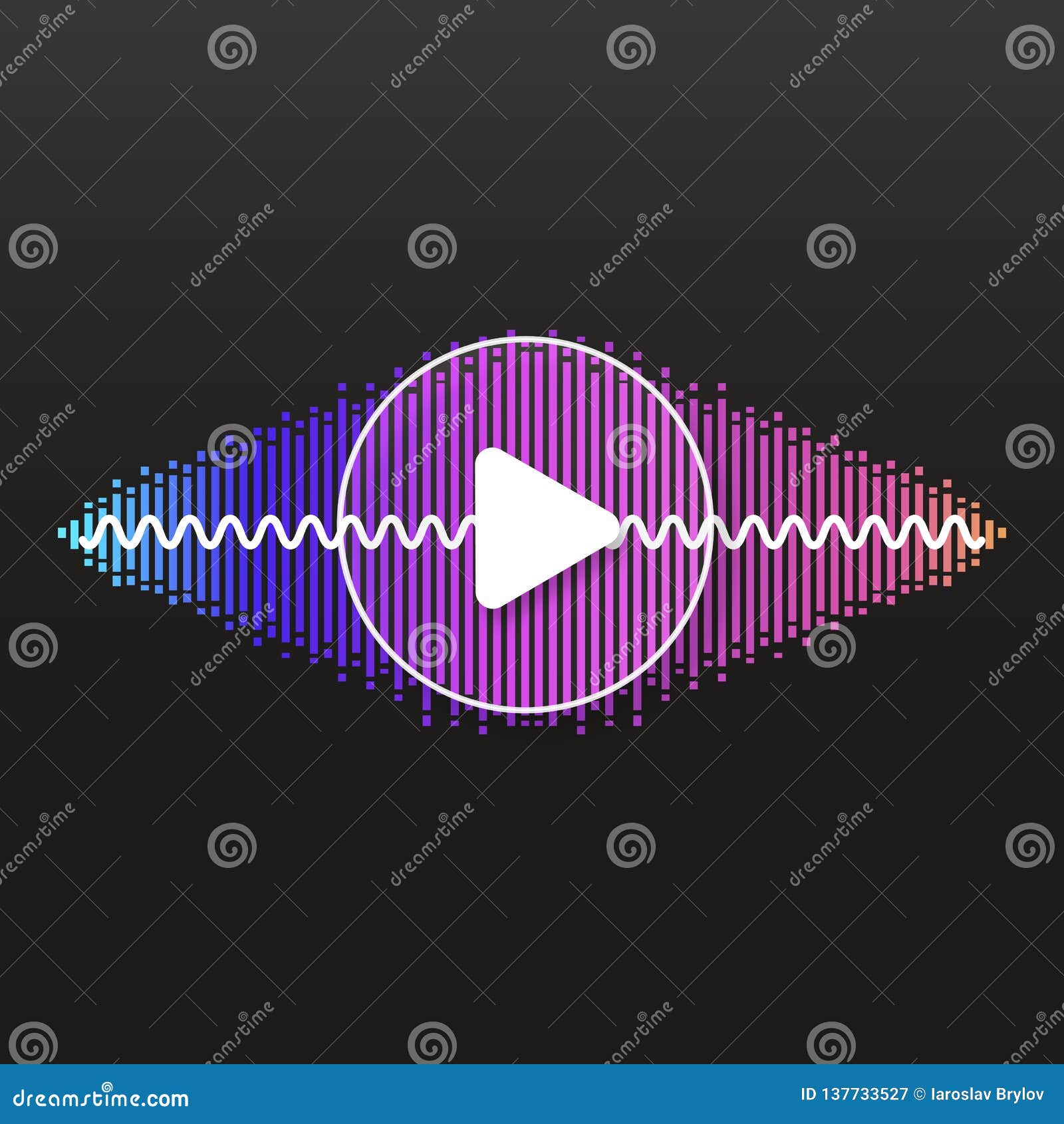 Pulse Music Player. Audio Wave Logo. Equalizer Stock Vector ...