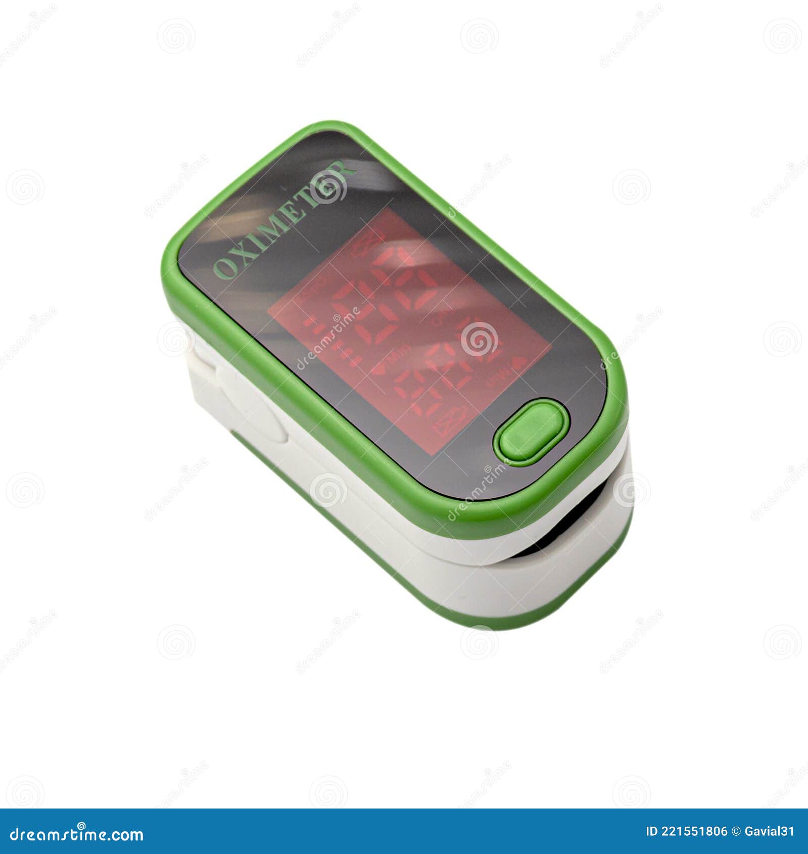 Pulse Oximeter Close Up Isolated on White Background. Image for Project ...