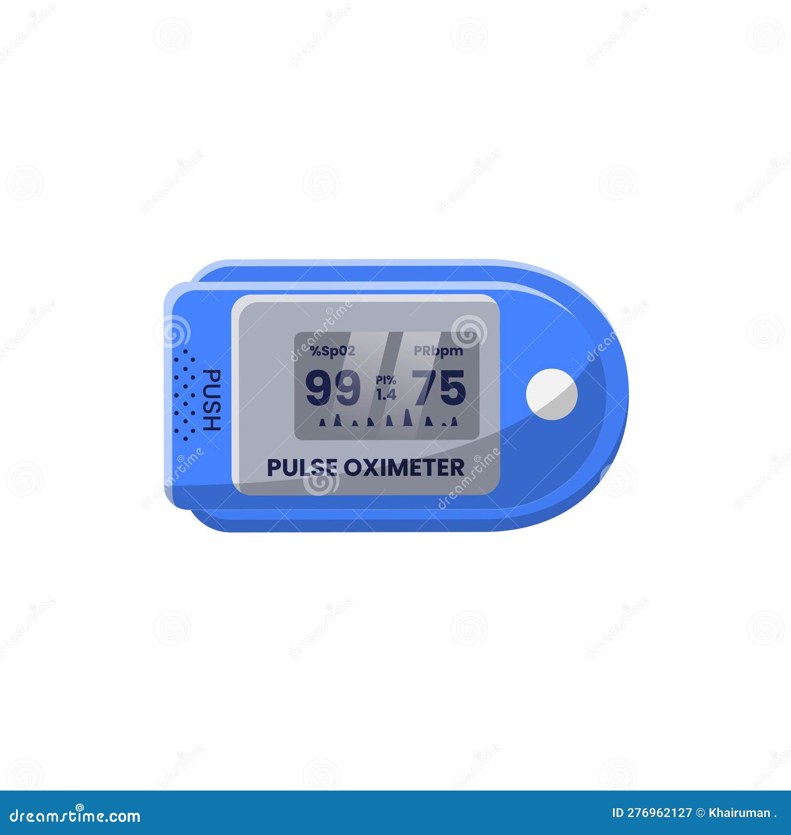 Pulse Oximeter Flat Illustration. Clean Icon Design Element on Isolated ...