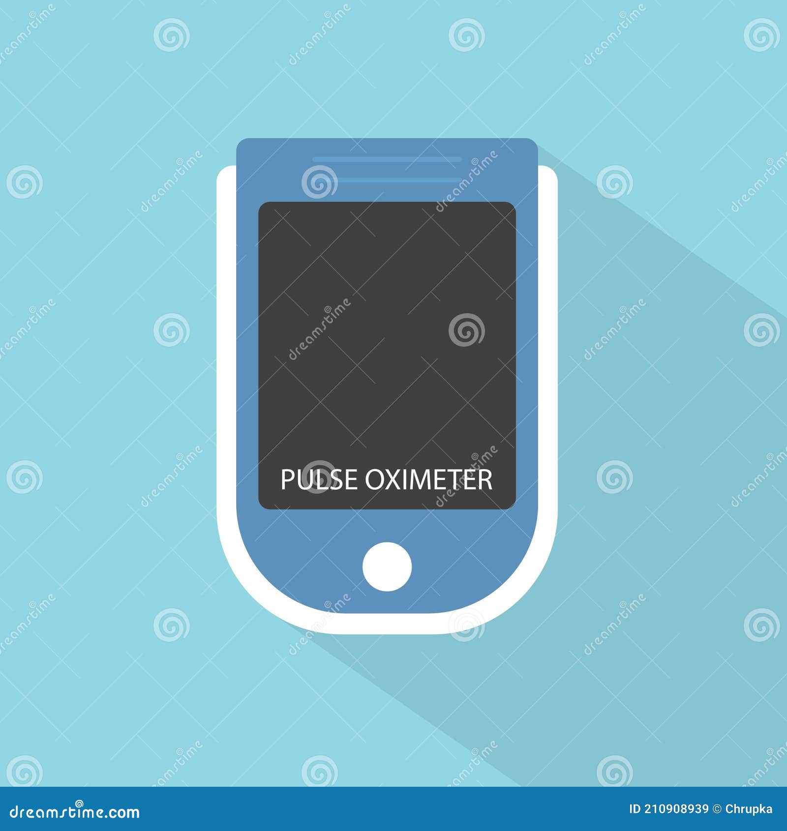 Pulse oximeter icon stock vector. Illustration of beat - 210908939