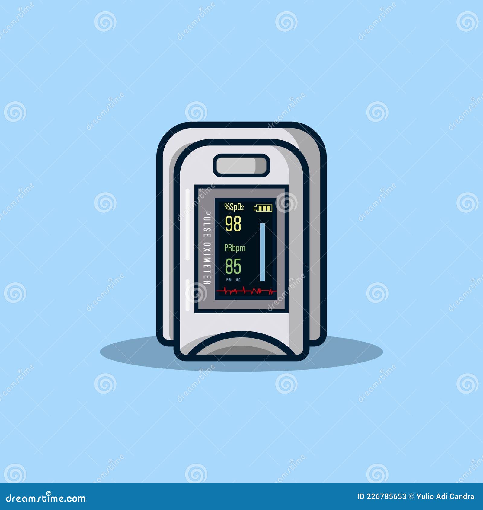 Pulse Oximeter Modern Style Illustration, Oximeter Icon, Oximeter Stock ...