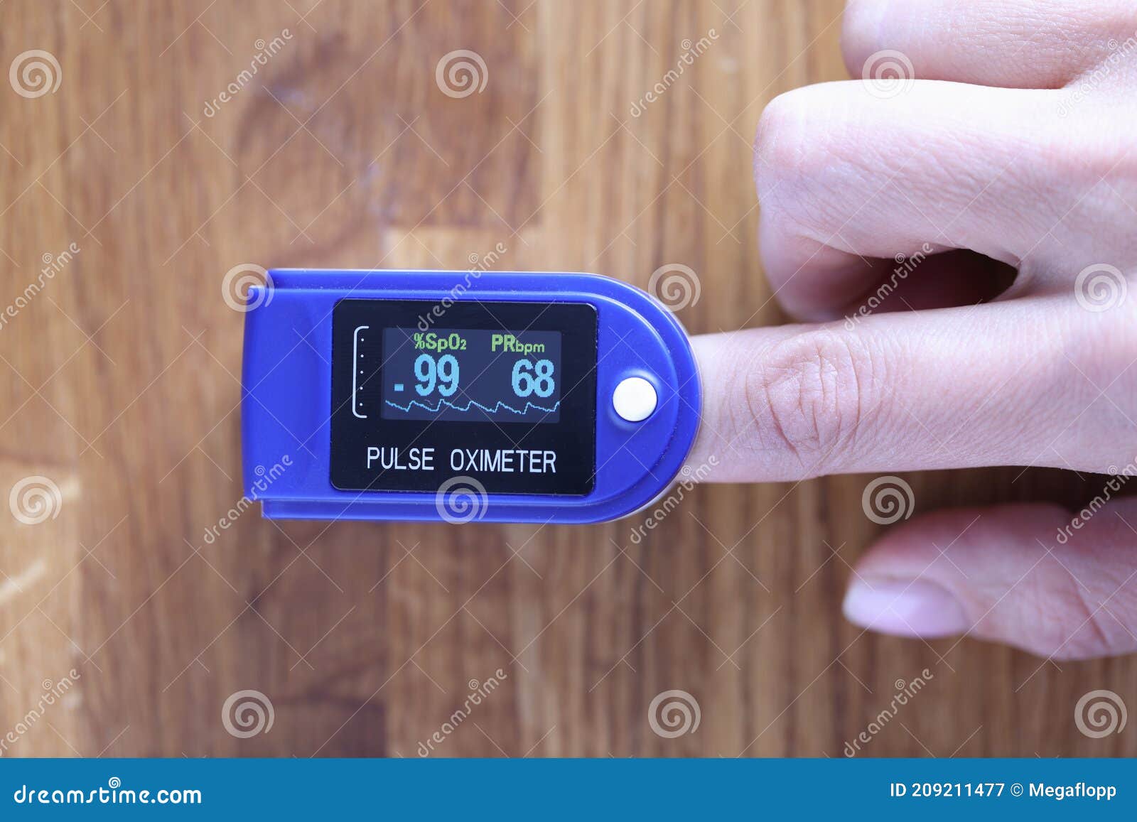 Pulse Oximeter is Put on Finger of Womans Hand Stock Image - Image of ...
