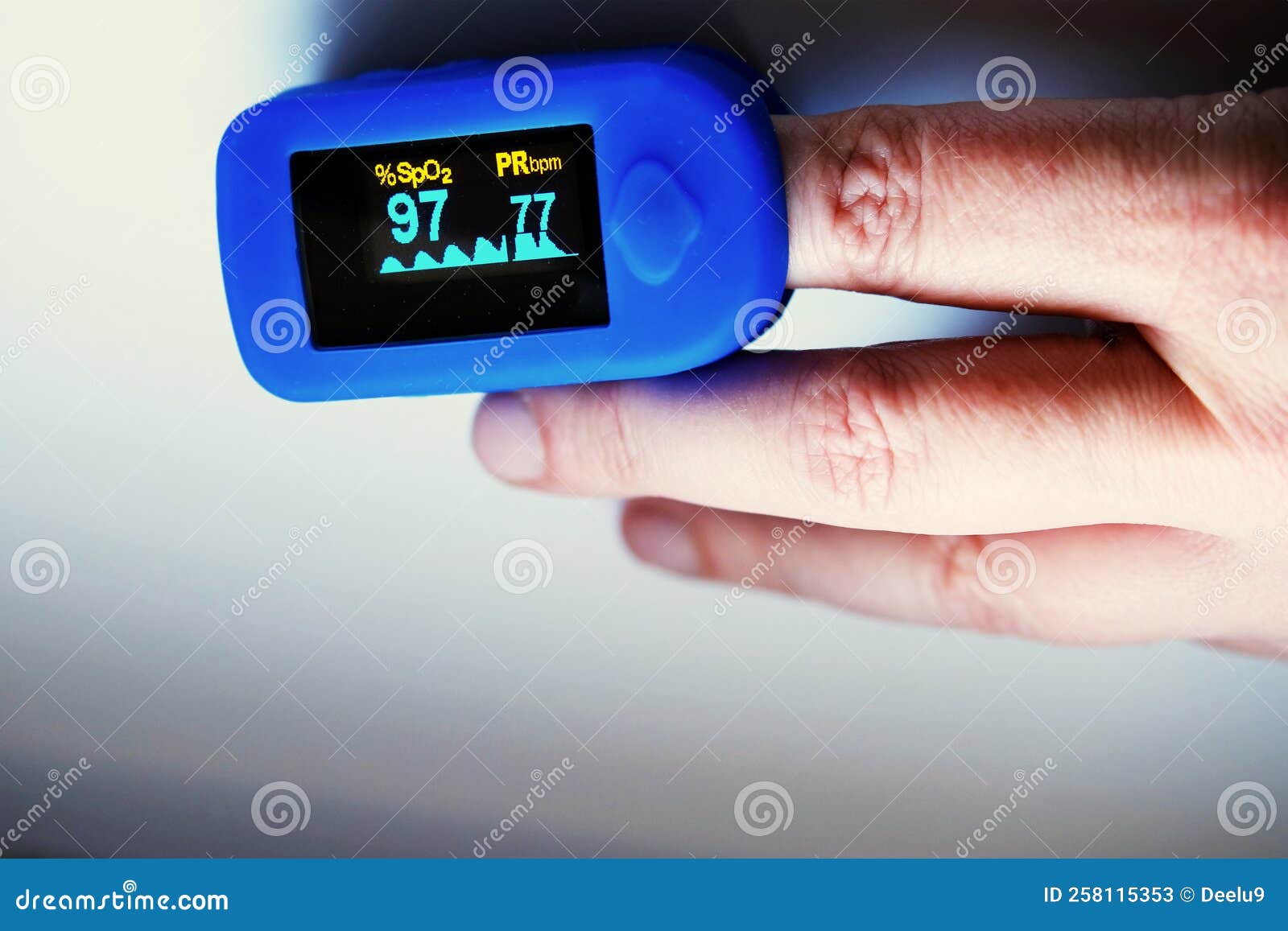 Pulse Oximeter Showing Patient S Saturation and Pulse Stock Image ...