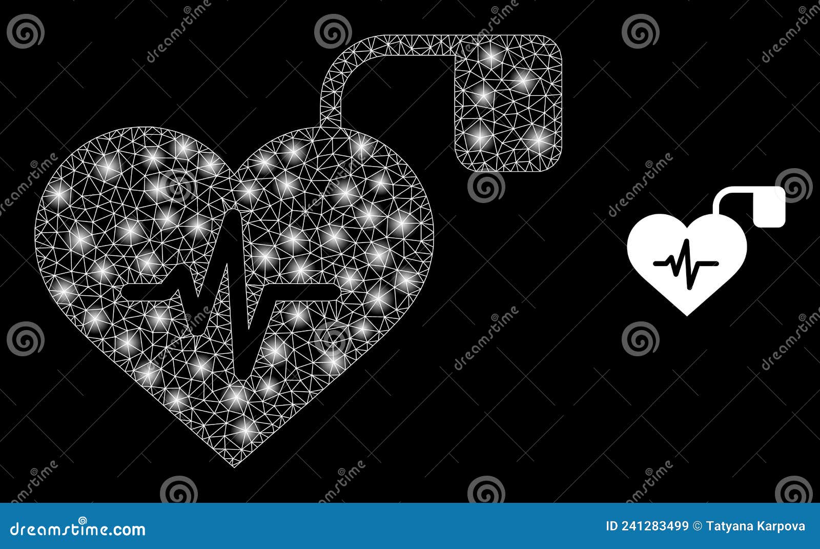 Pulse Pacemaker Icon Round Bubble Collage Cartoon Vector ...