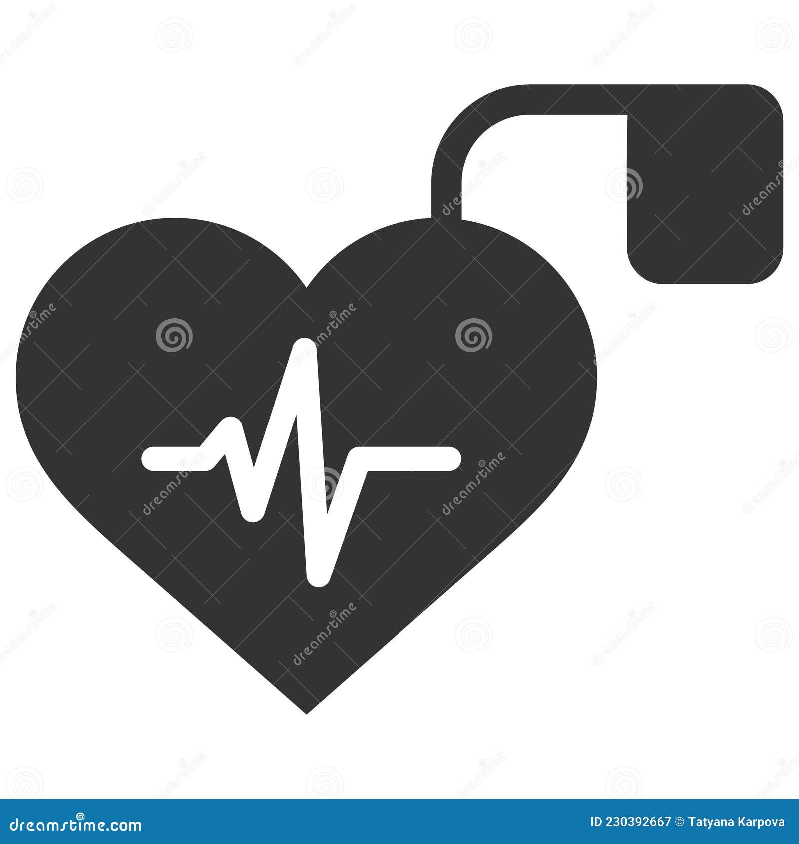Pulse Pacemaker Icon Round Bubble Collage Cartoon Vector ...