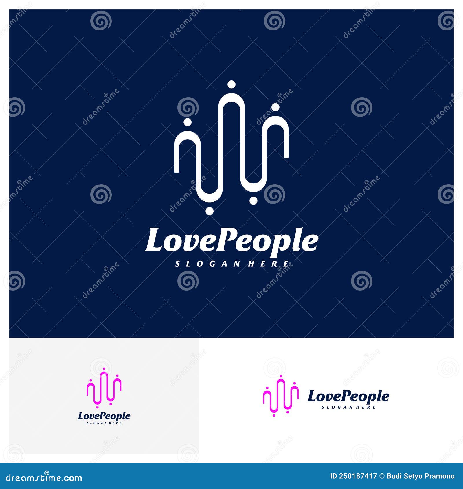 Pulse People Logo Design Template. People Logo Concept Vector Stock ...