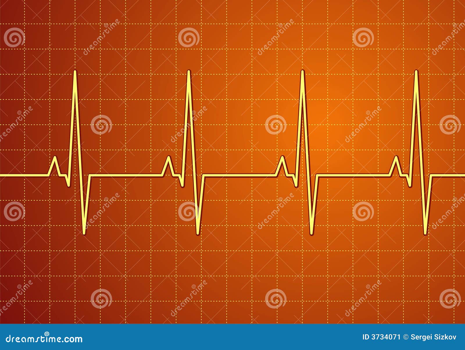 Pulse red stock vector. Illustration of cardiologist, meter - 3734071