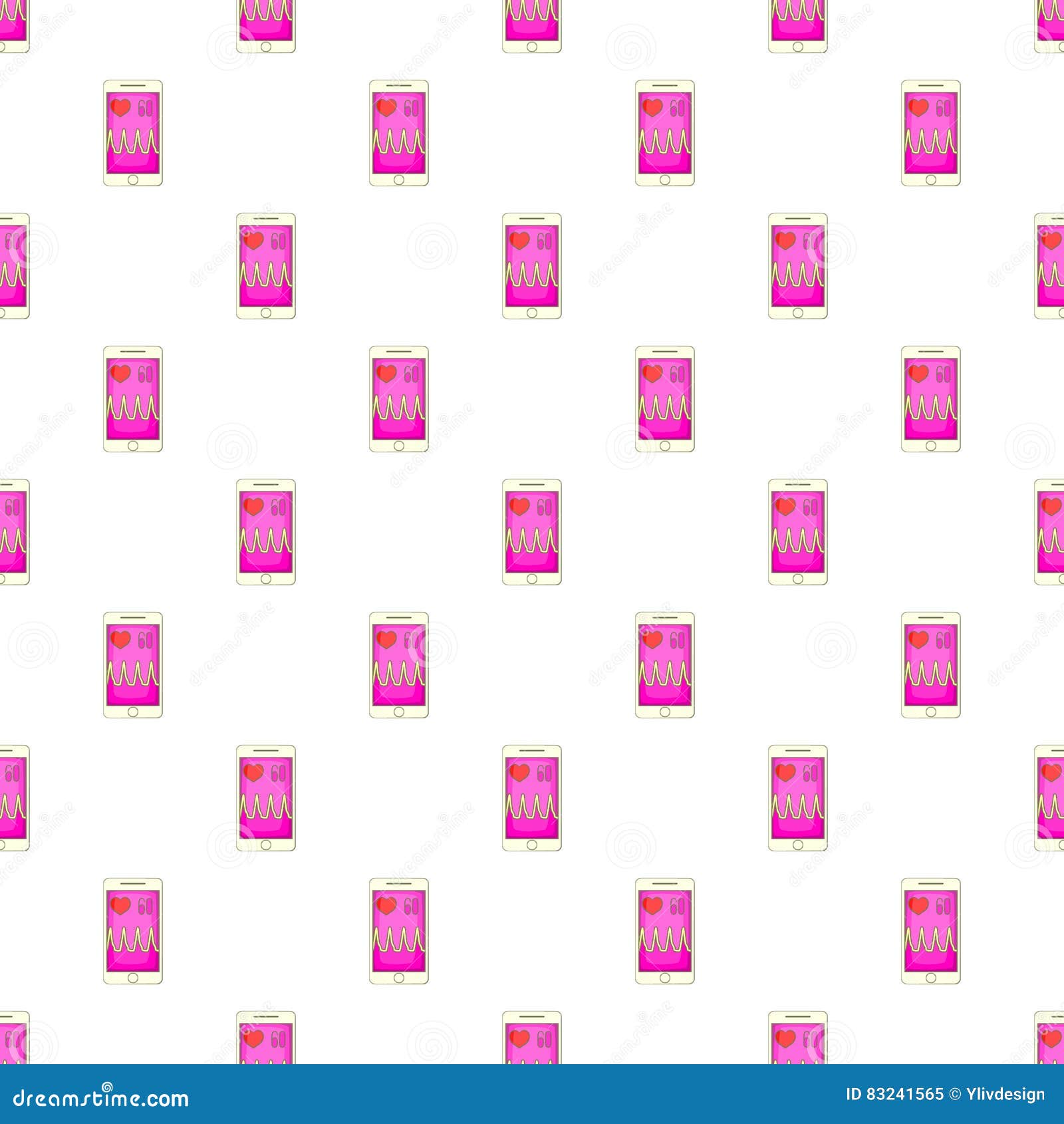 Pulse on Screen of Smartphone Pattern Stock Vector - Illustration of ...