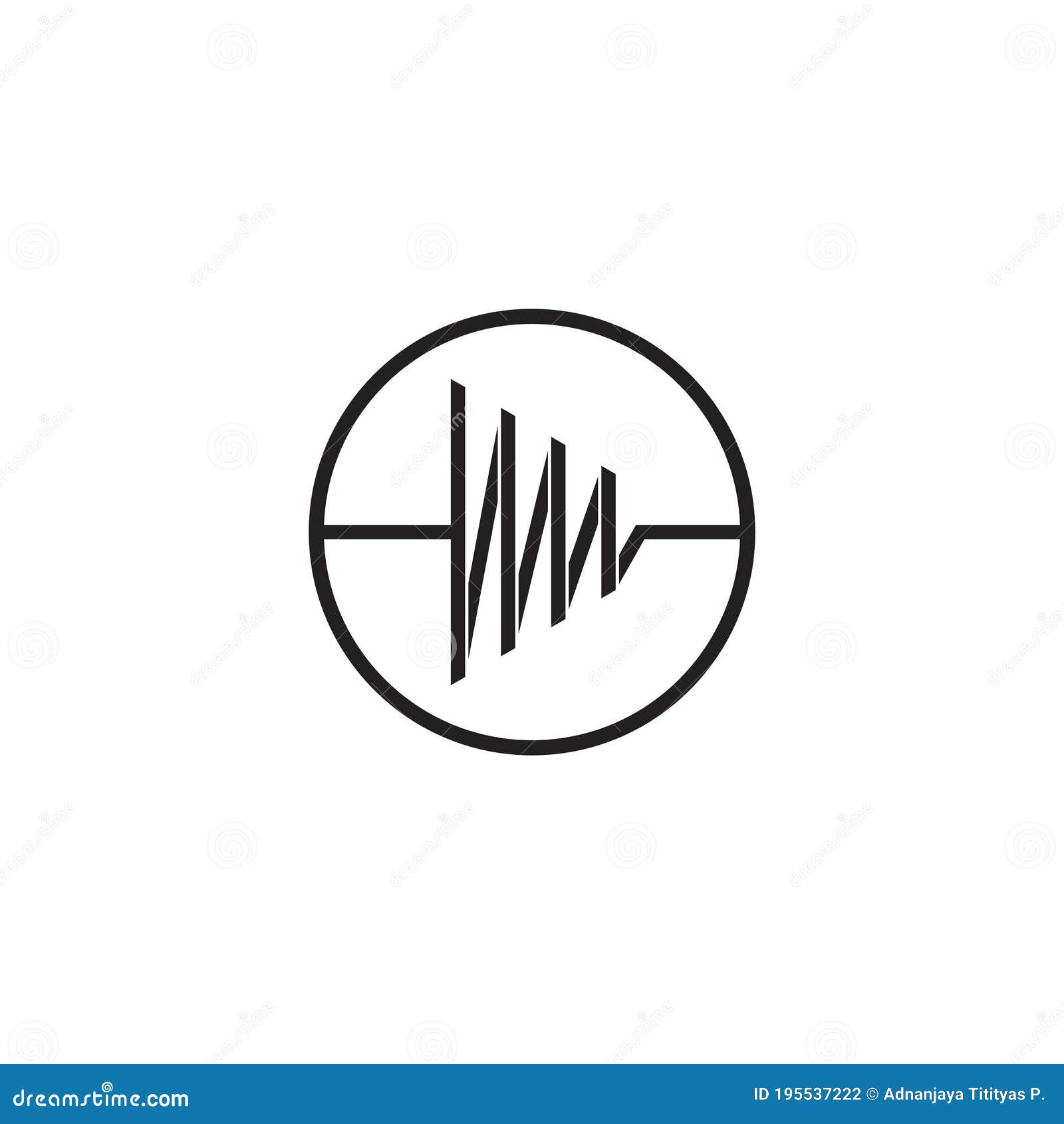 Pulse Simple Circle Geometric Line Symbol Logo Vector Stock Vector ...