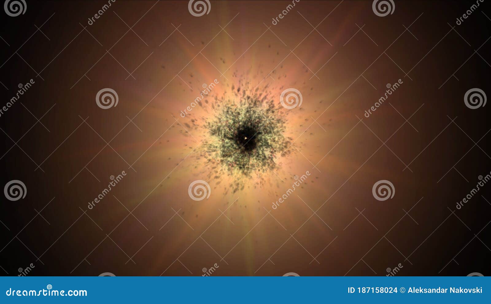 Pulse star ray in space stock illustration. Illustration of glowing ...