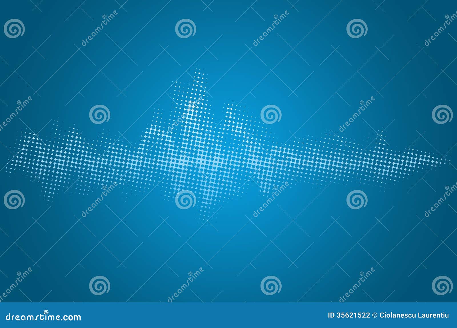Pulse Symbol Shape on Blue Background Stock Photo - Image of shape ...