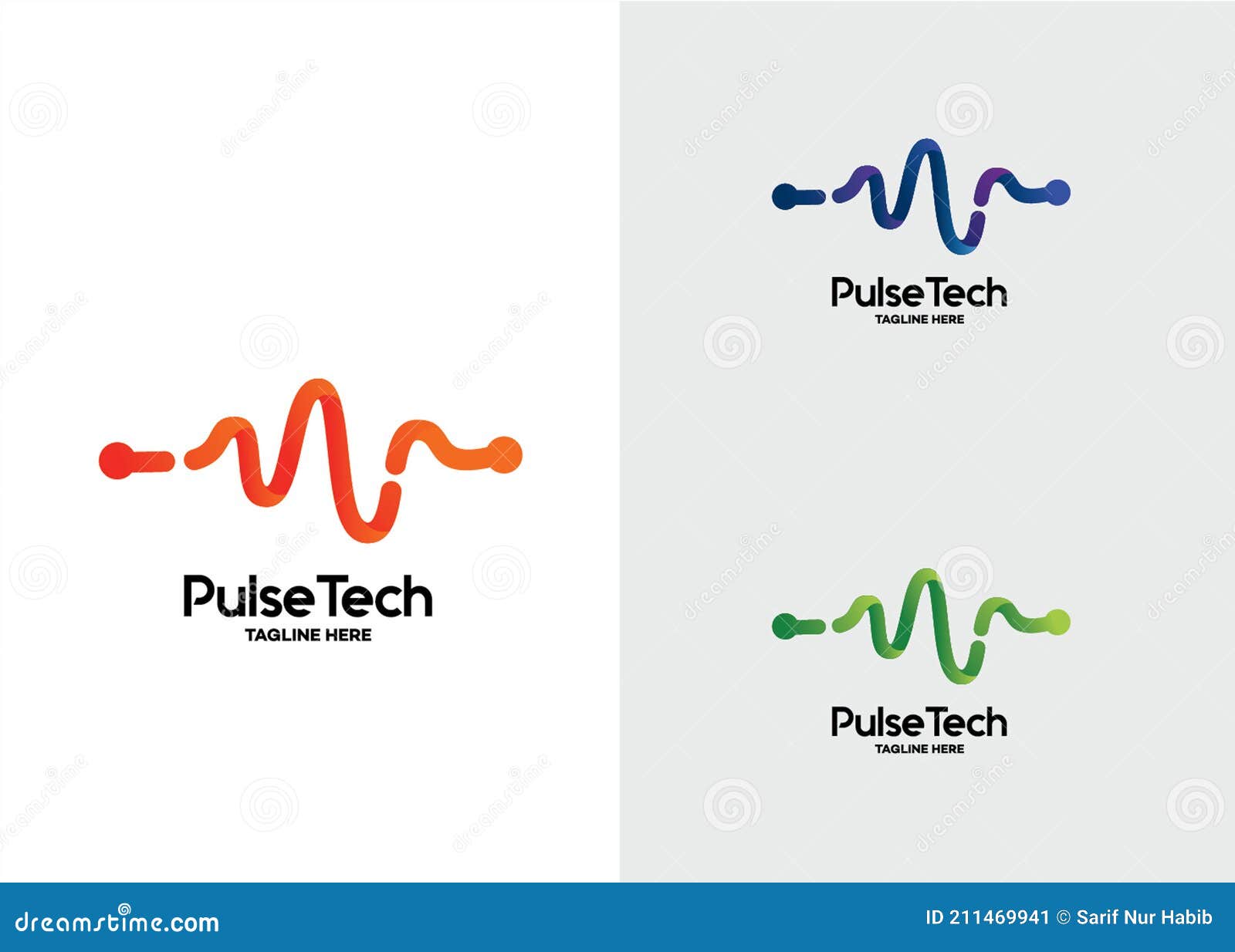 Pulse Tech Logo Design Template Stock Vector - Illustration of concept ...