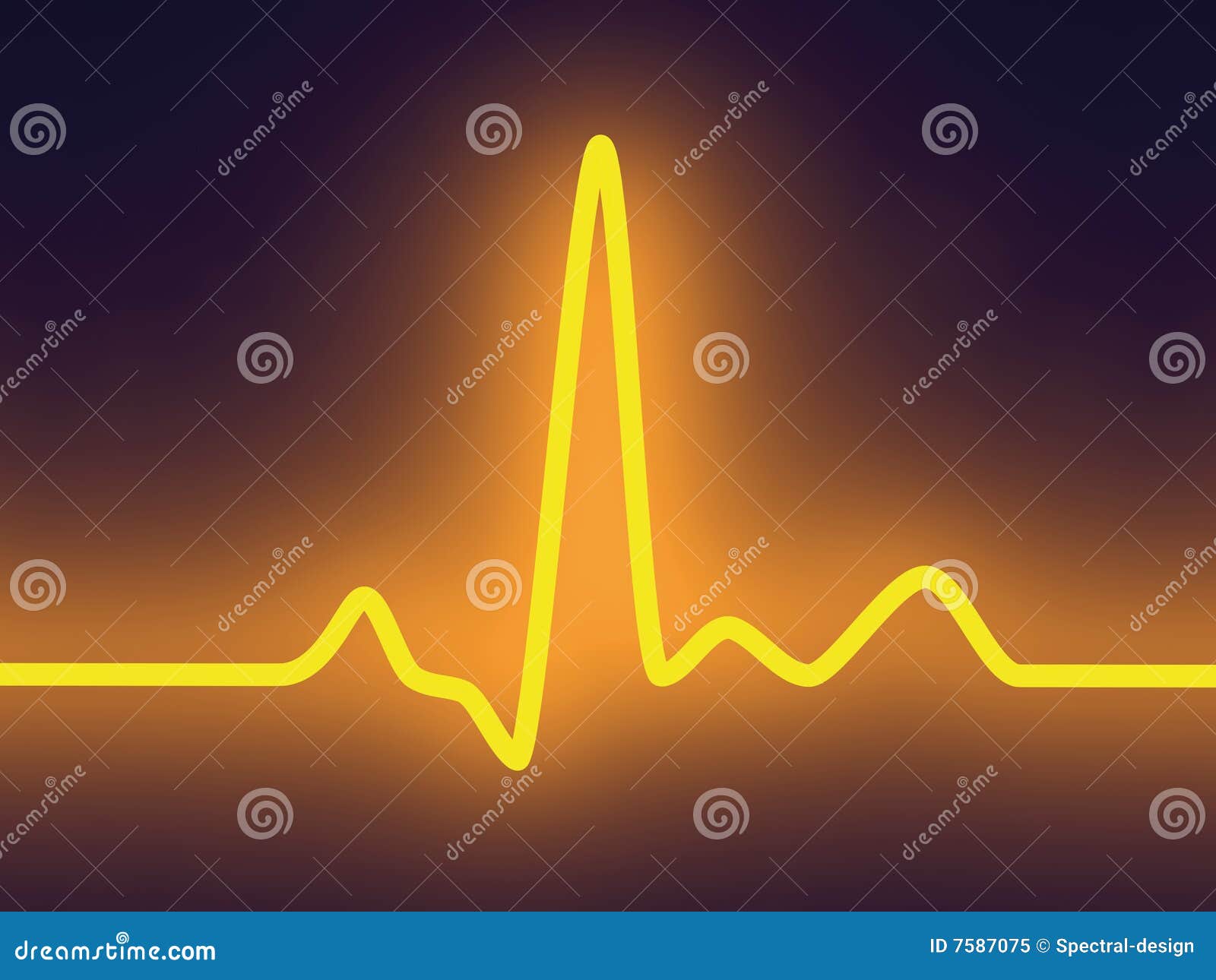 Pulse trace stock illustration. Illustration of health - 7587075