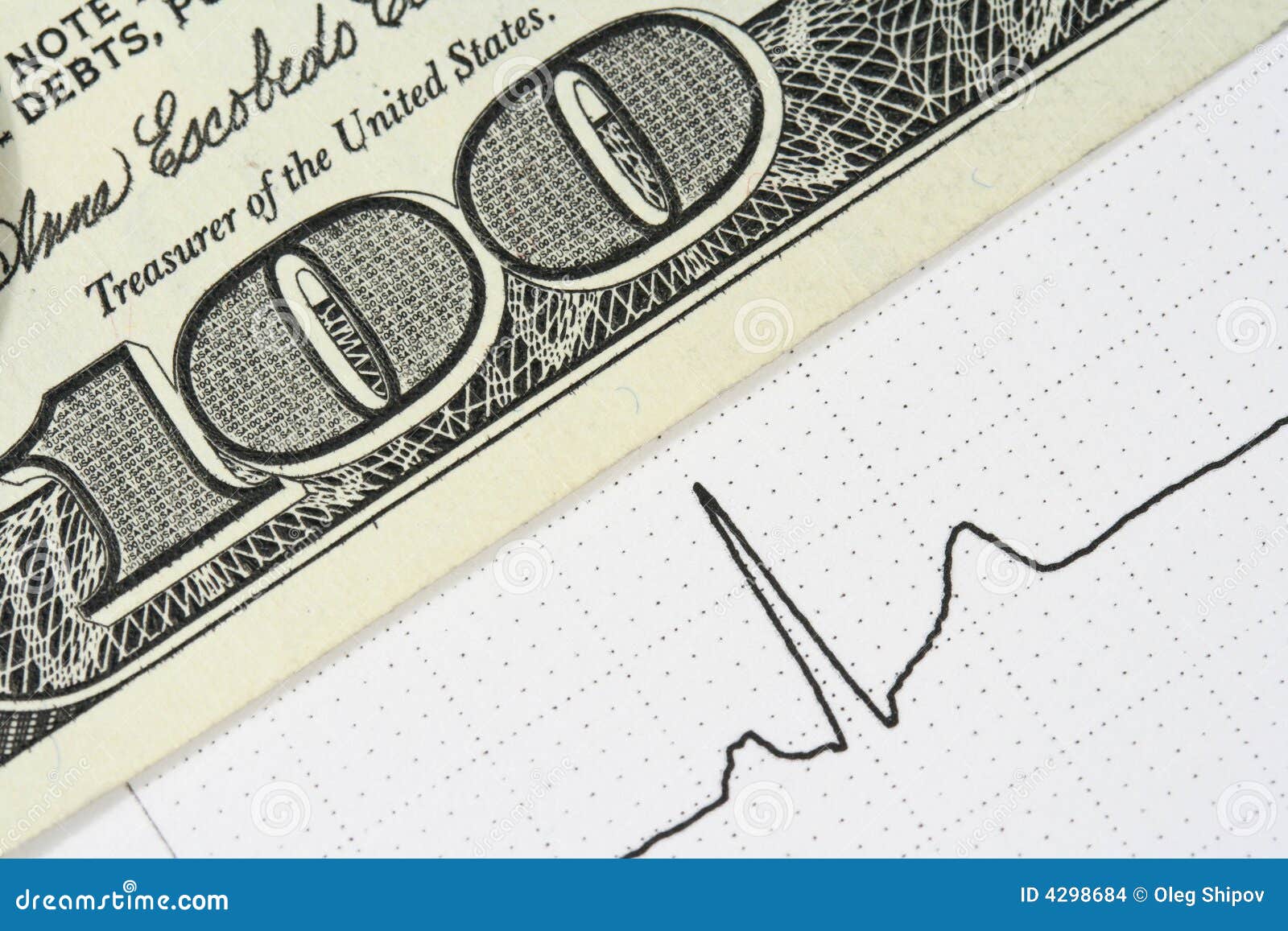 Pulse trace and bill stock photo. Image of business, medicine - 4298684