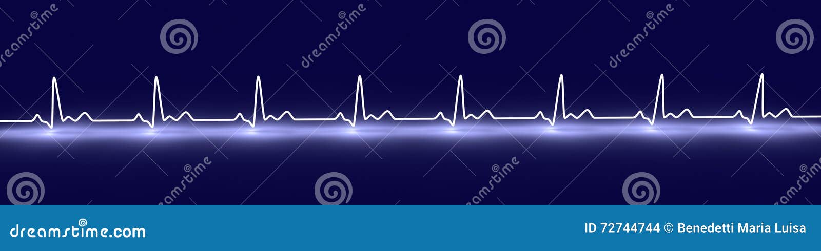 Pulse trace stock illustration. Illustration of cardiology - 72744744