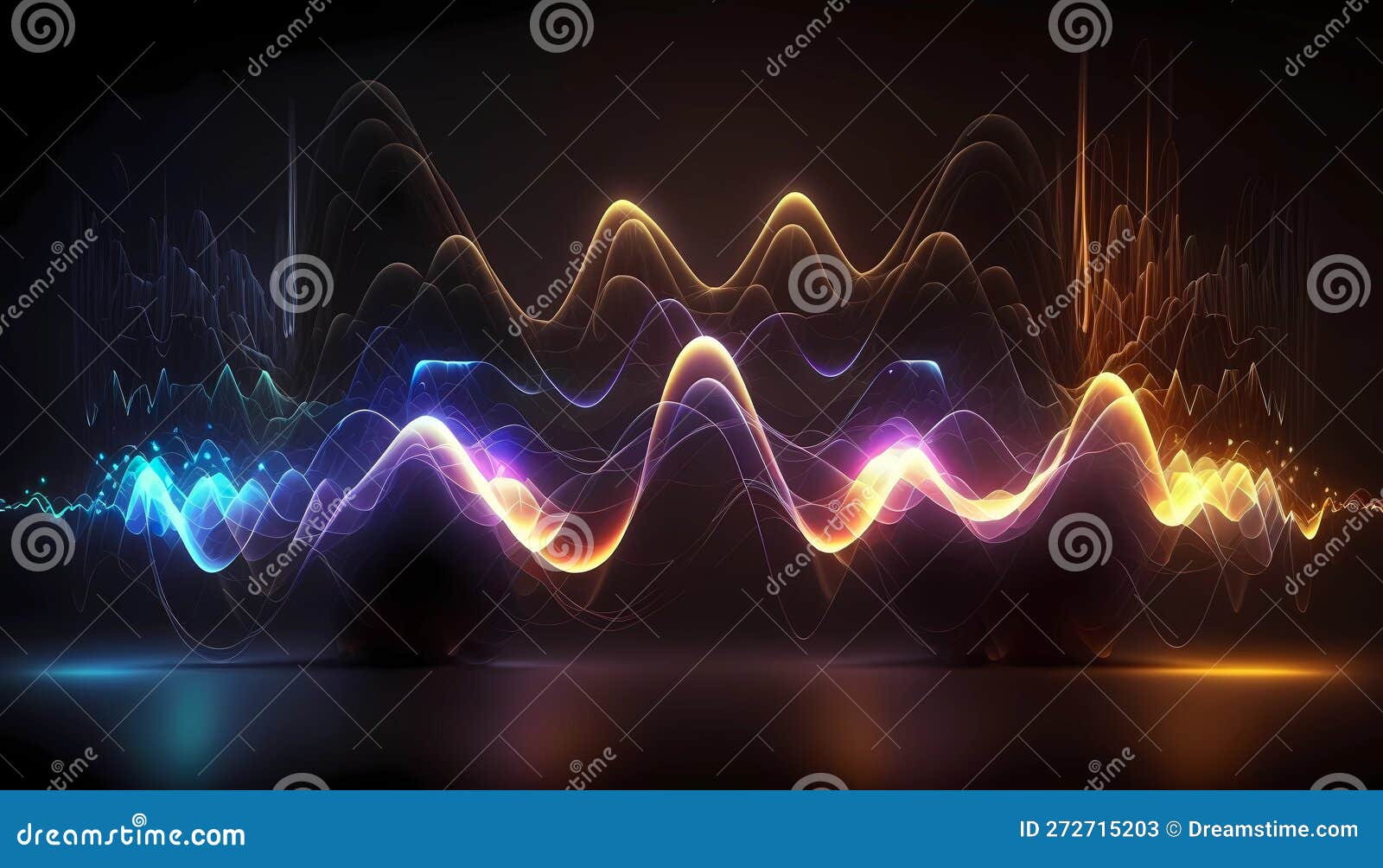 Pulse Wave Background Visualization of Sound Waves. Abstract Digital ...