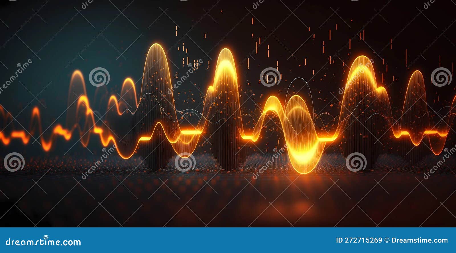 Pulse Wave Background Visualization of Sound Waves. Abstract Digital ...