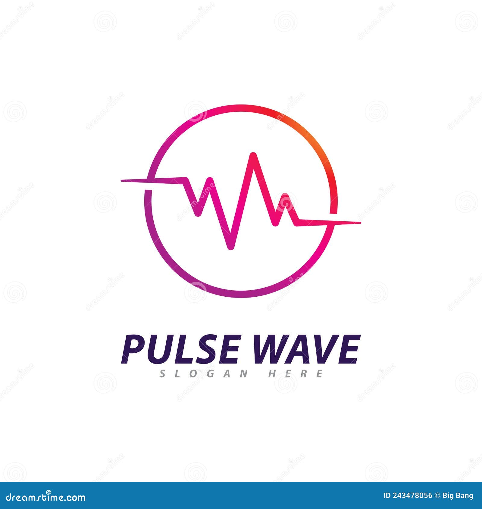 Pulse Wave Logo Vector. Creative Sound Waves Logo Concept Design ...