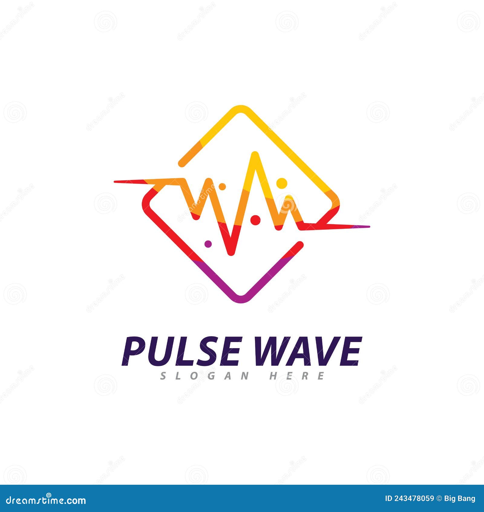 Pulse Wave Logo Vector. Creative Sound Waves Logo Concept Design ...
